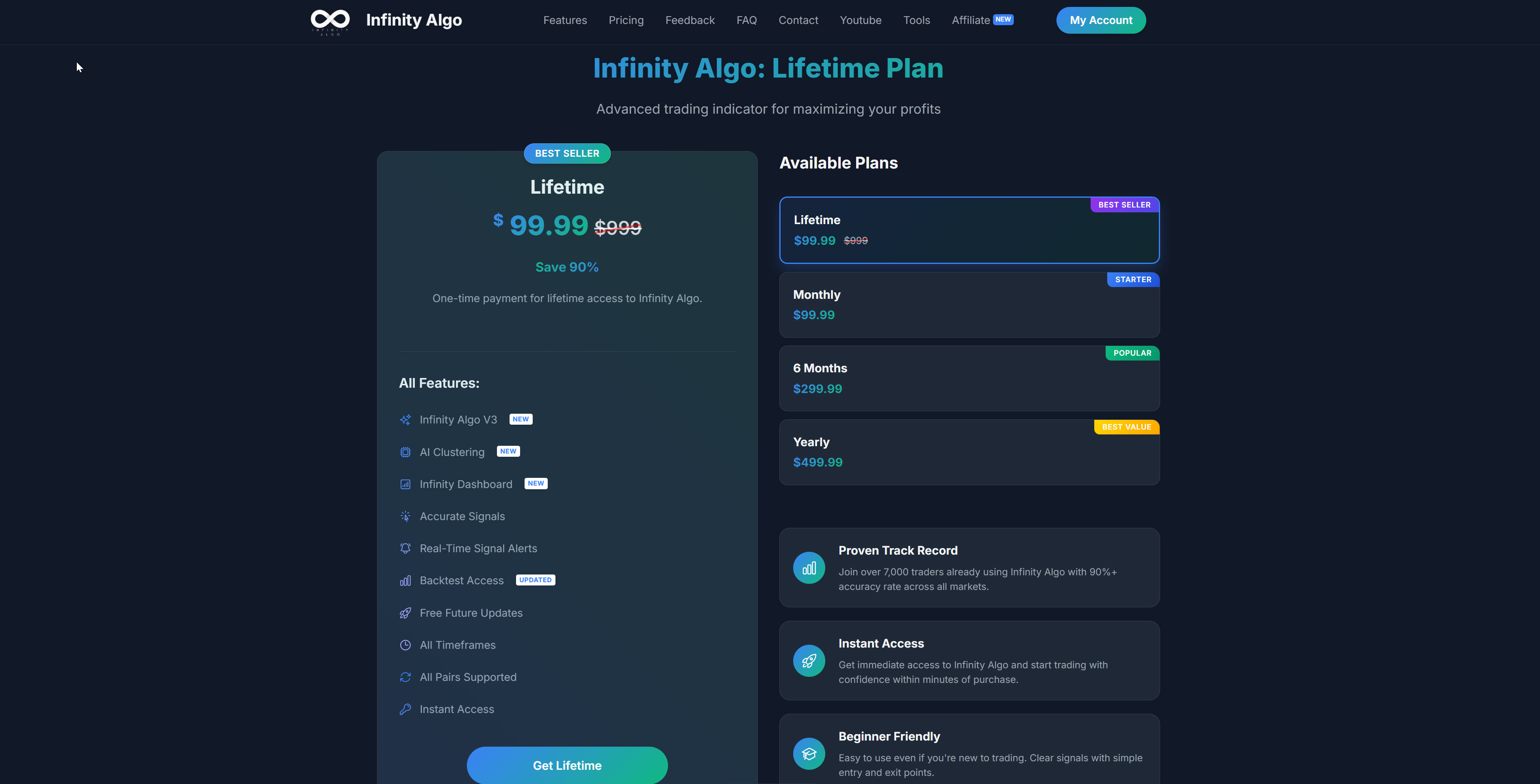 Yearly Plan - Infinity Algo