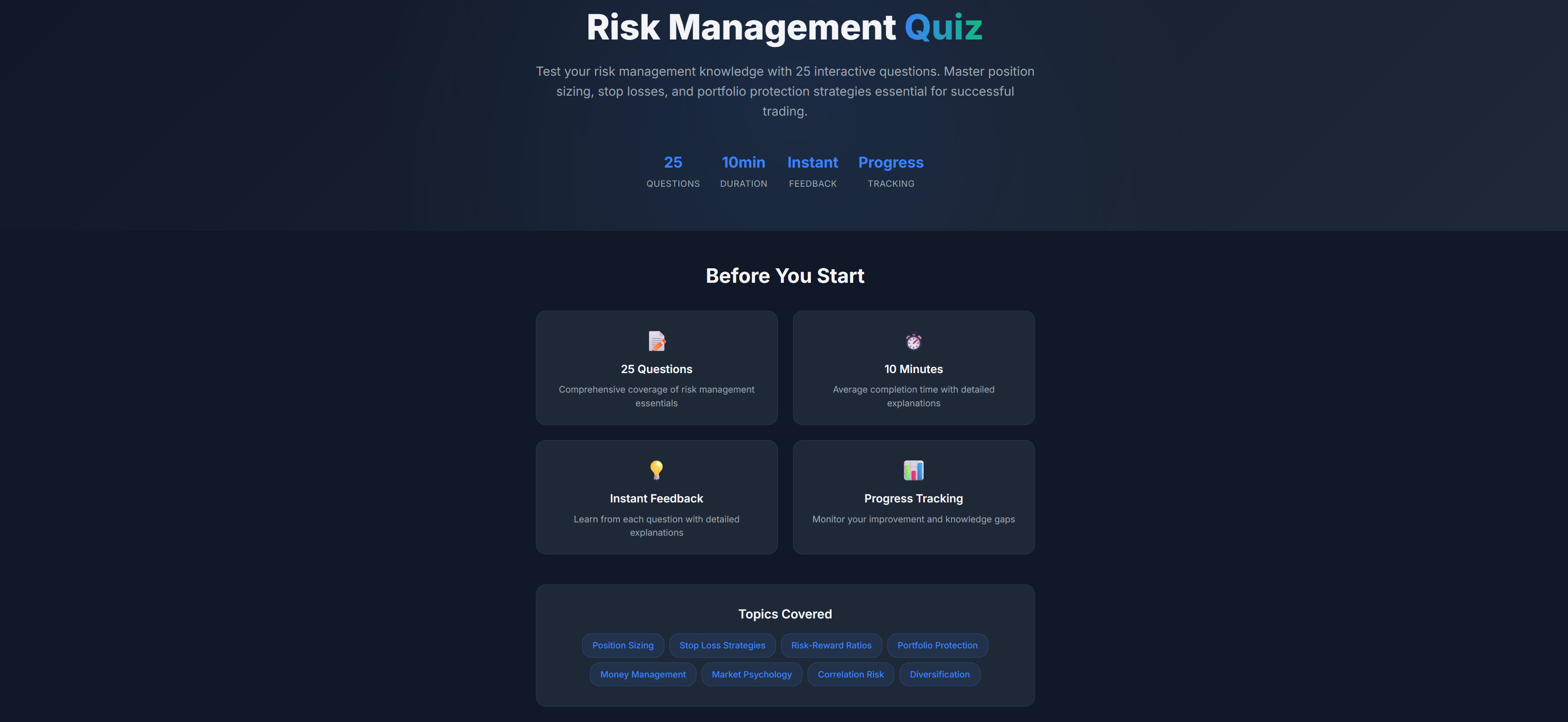 Risk Management Quiz – 25 Questions to Master Position Sizing